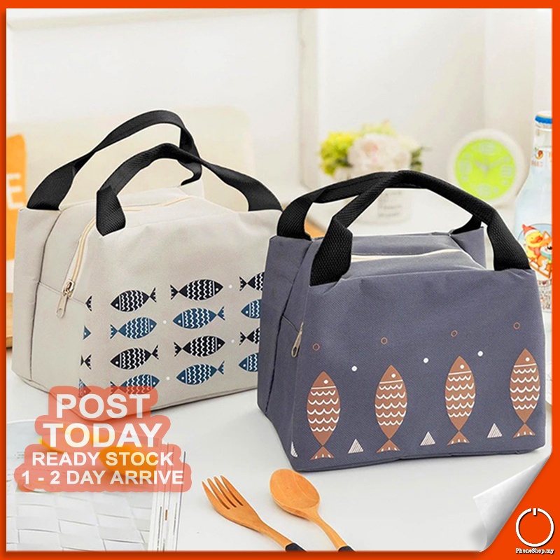 𝐑𝐎𝐎𝐌𝐘 𝐒𝐏𝐀𝐂𝐄 Heat Insulated Oxford Thermal Lunch Box Bag Waterproof Food ...