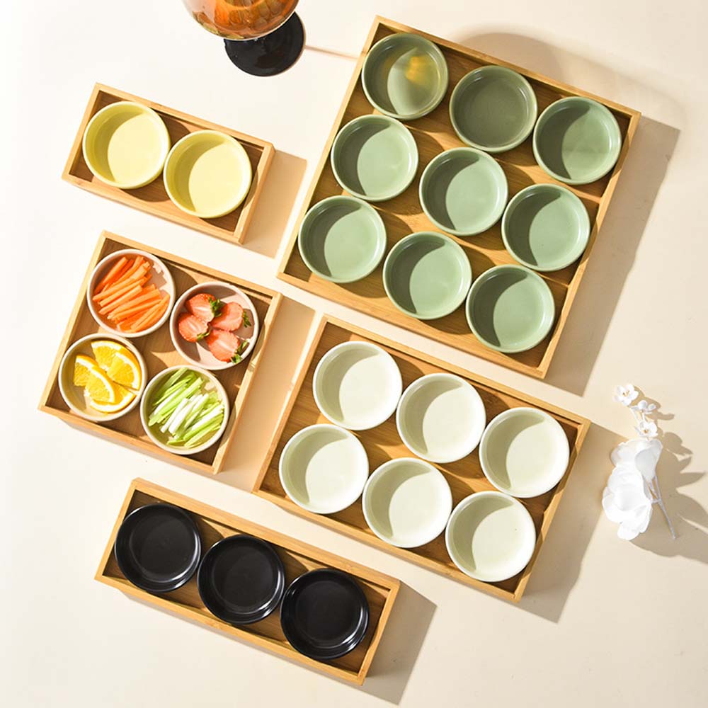 [DC] Round Mini Ceramic Dish Plate Korean Style 100ml Saucer Small Bowl ...