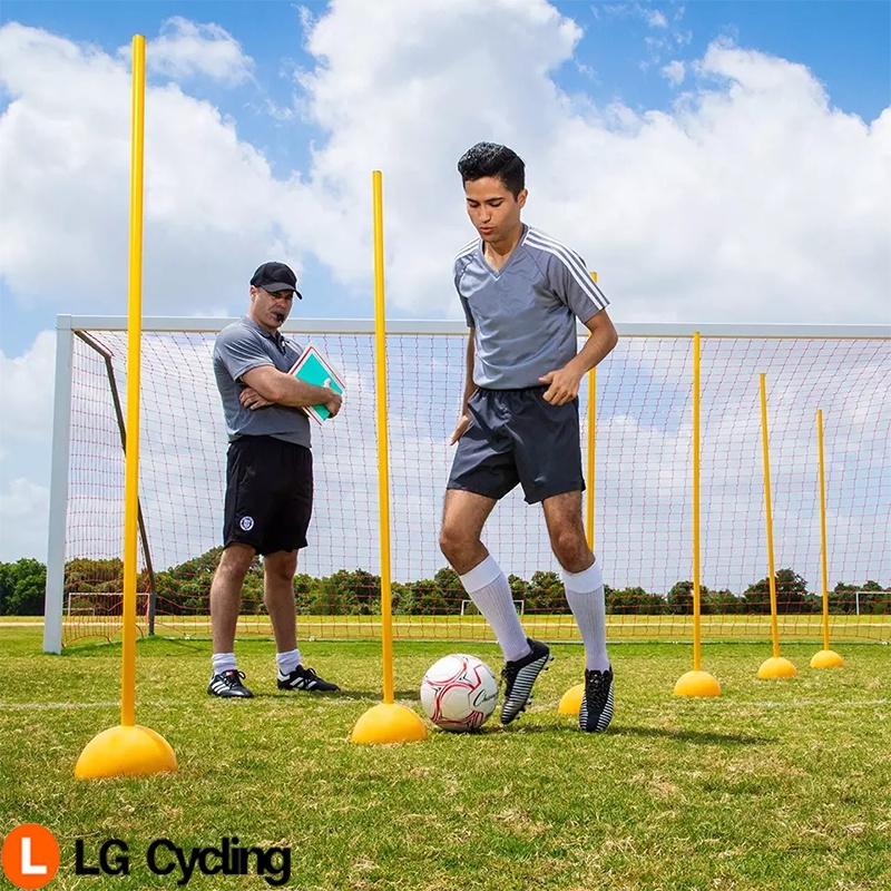Agility Training Slalom Poles Set Soccer Rugby Training Equipment ...