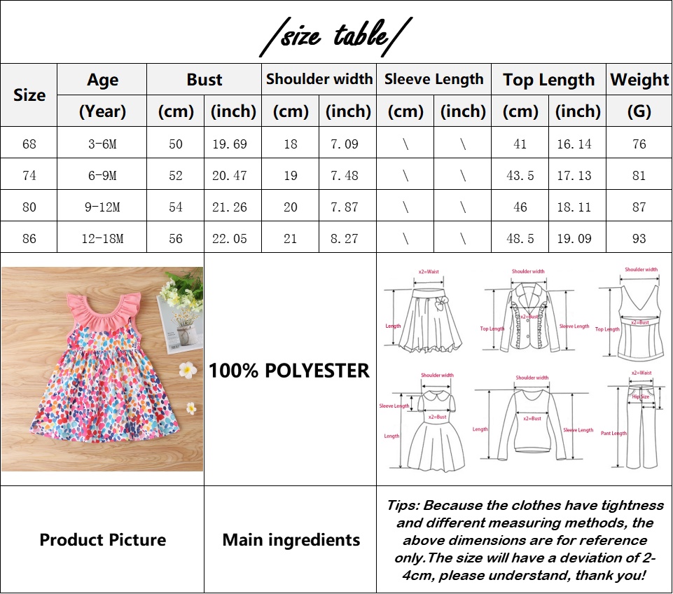 【Ready Stock】Dress Baby Girl 0-2 Years Old Casual Summer Sleeveless Newborn Dress Cute Fashion ...