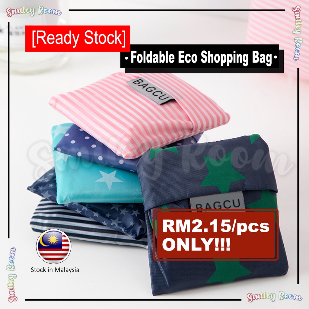 [Ready Stock] Foldable Eco Shopping Bag 折叠式环保购物袋 Beg Eco Boleh Lipat ...