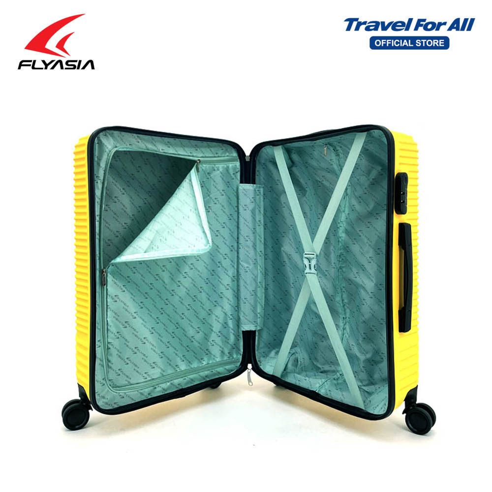 FLYASIA Razor ABS Hard Case Luggage Bag -24 Inch - Blue/Yellow - 16680124 | Shopee Malaysia