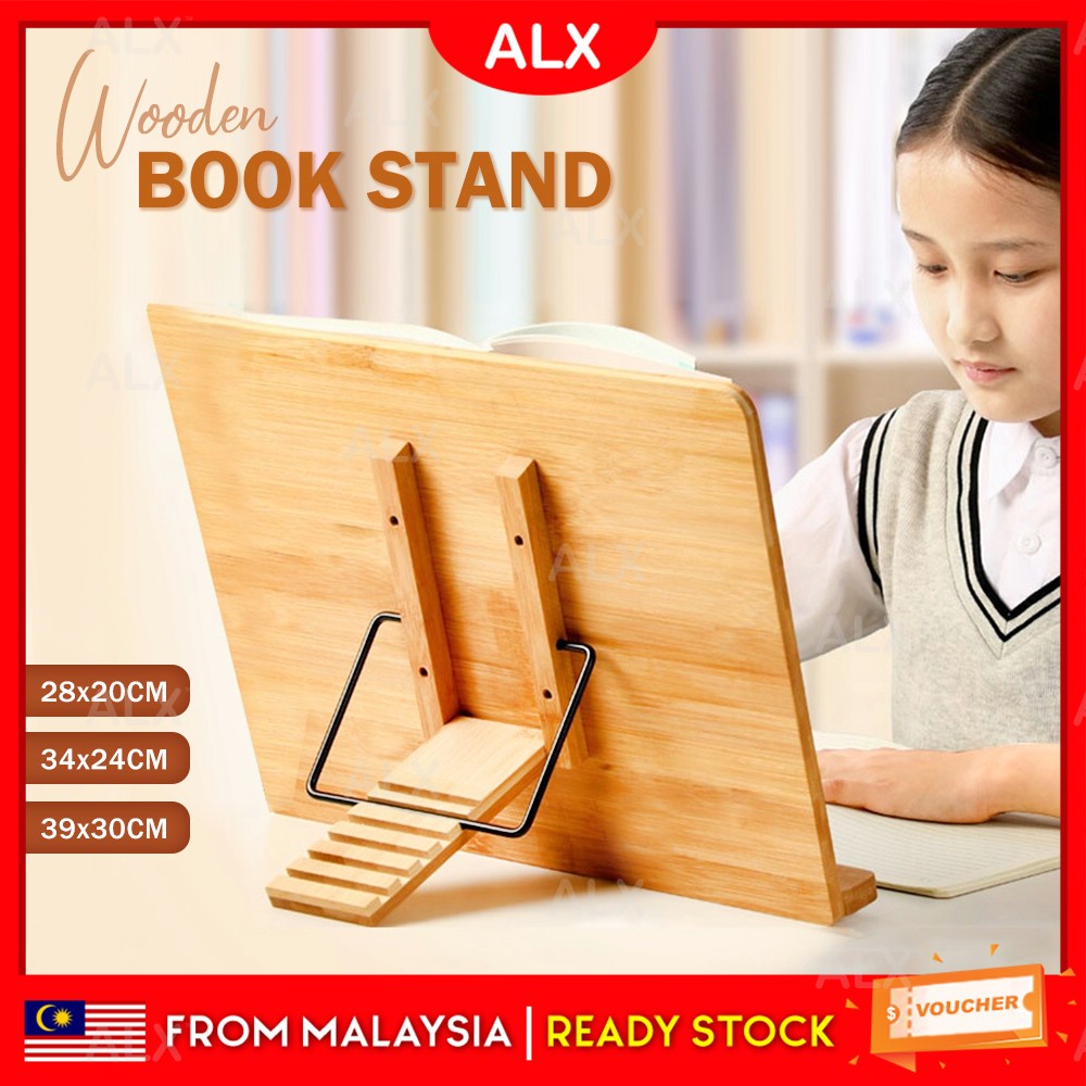 ALX 6 Level Height Adjustable Book Stand Wooden Book Stand Wooden ...