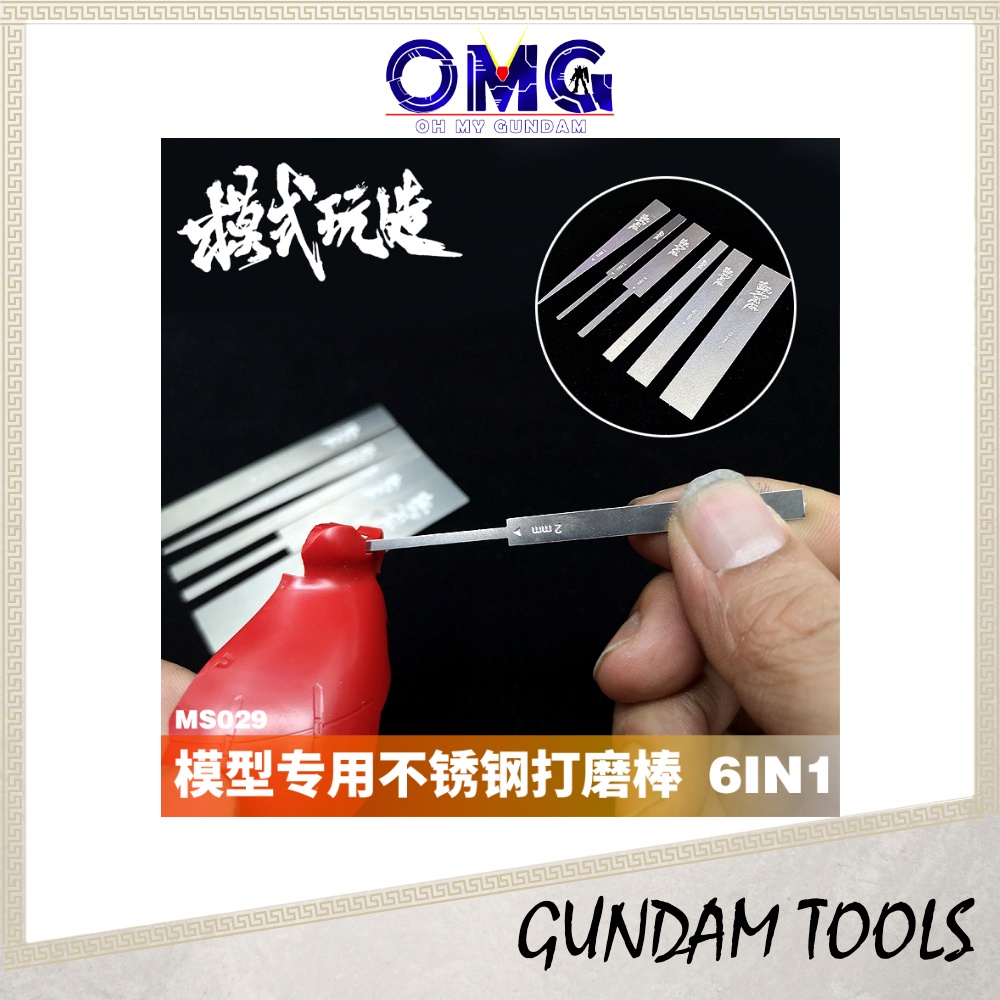 MoShi Mo Shi Tool MS029 Mini Sanding Sticks 6in1 Gundam Tools Sanding ...