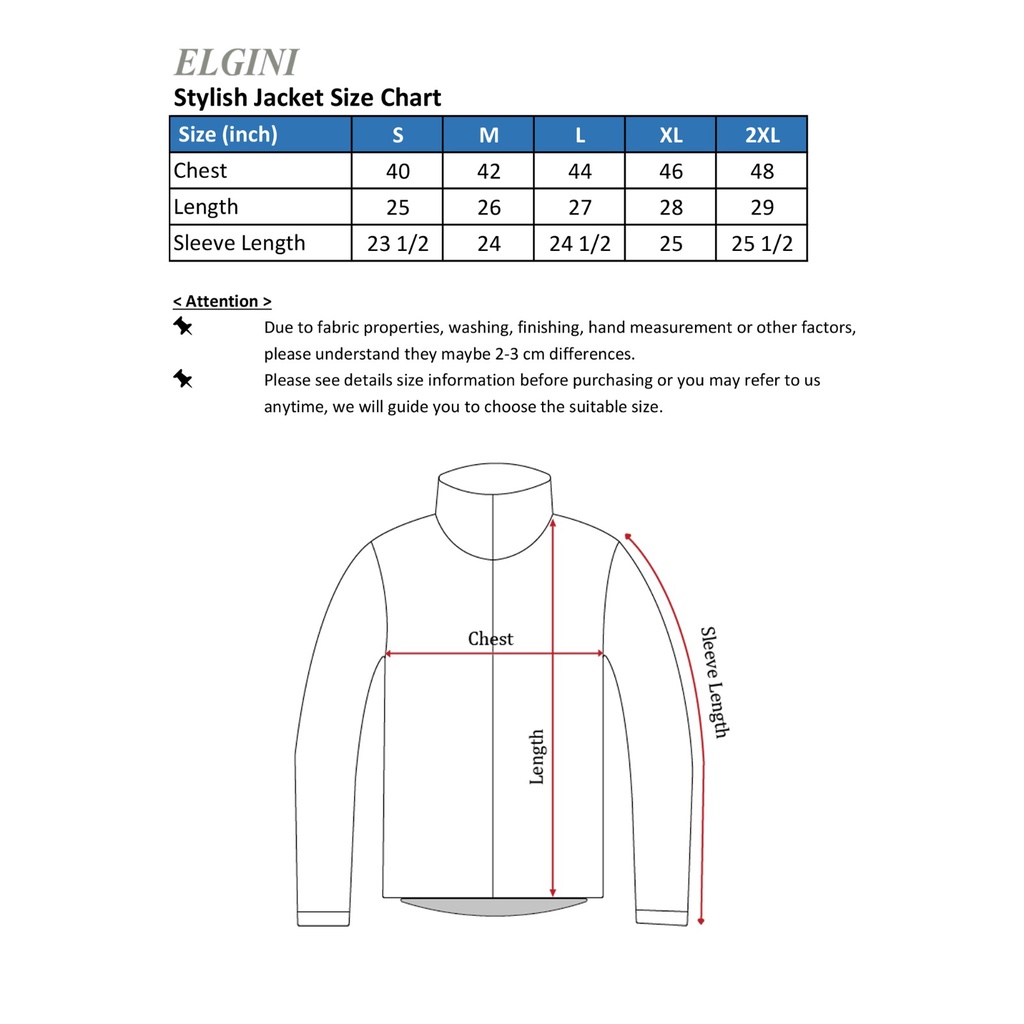 ELGINI E16181 Jaket Bergaya S-XXL | Stylish Jacket | Shopee Malaysia