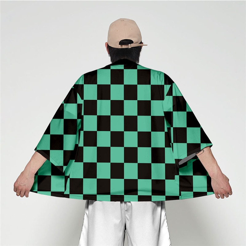 Children Demon Slayer Cosplay Costume Cloak T-shirt Tanjiro Shinob ...