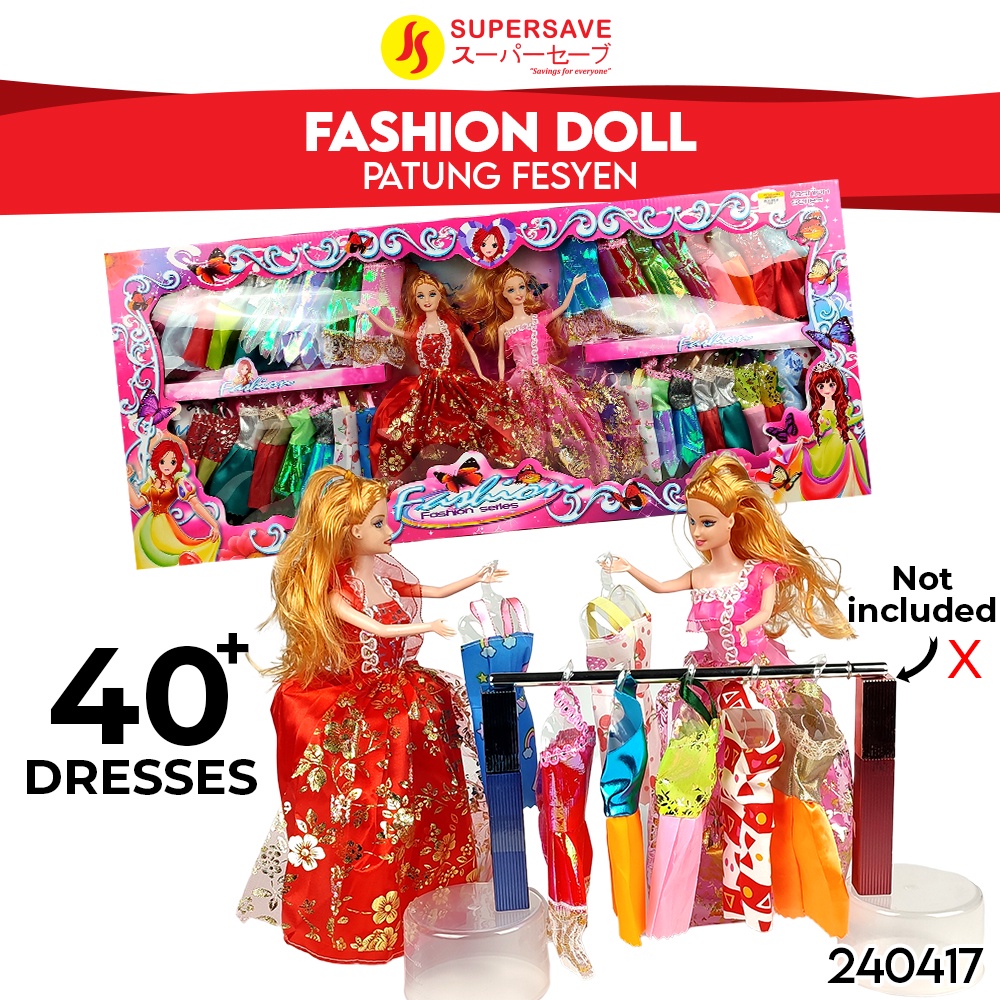 SUPERSAVE 44pcs Doll Clothes Set Barbie Dolls Toys Outfit Cloth Fashion ...