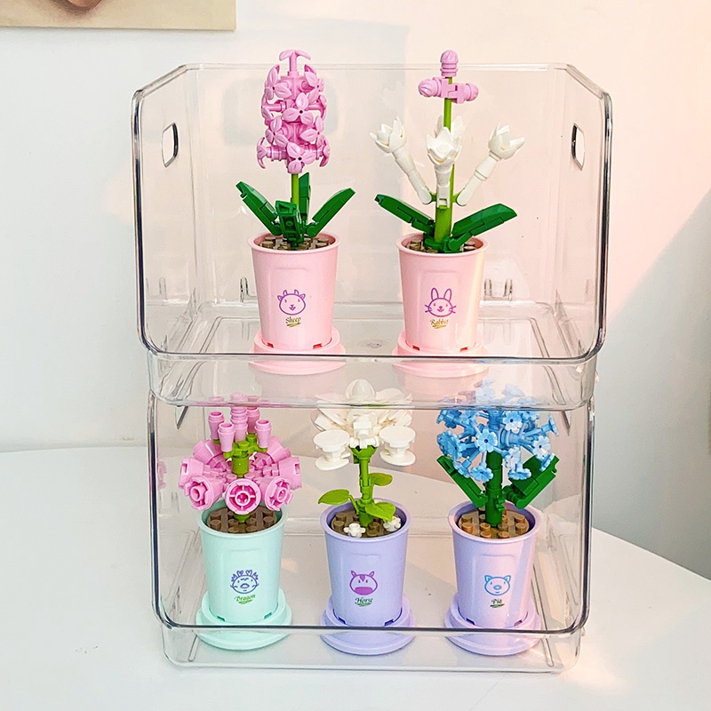 Creative Flower Building Blocks DIY Potted Building Block Eternal ...