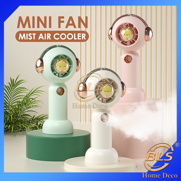 Mini Mist Air Cooler Handheld Fan Portable Mist Humidifier Spray USB ...