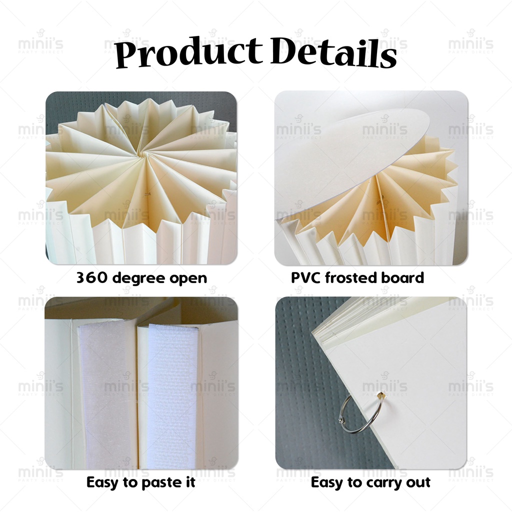 MINIIS PARTY White Folding Cake Stand Dessert Stand Cylinder Stand Meja ...