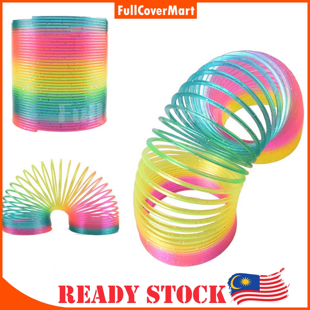 (TOY40) Children Kids Colorful Rainbow Spring Toy Plastic Slinky Magic ...