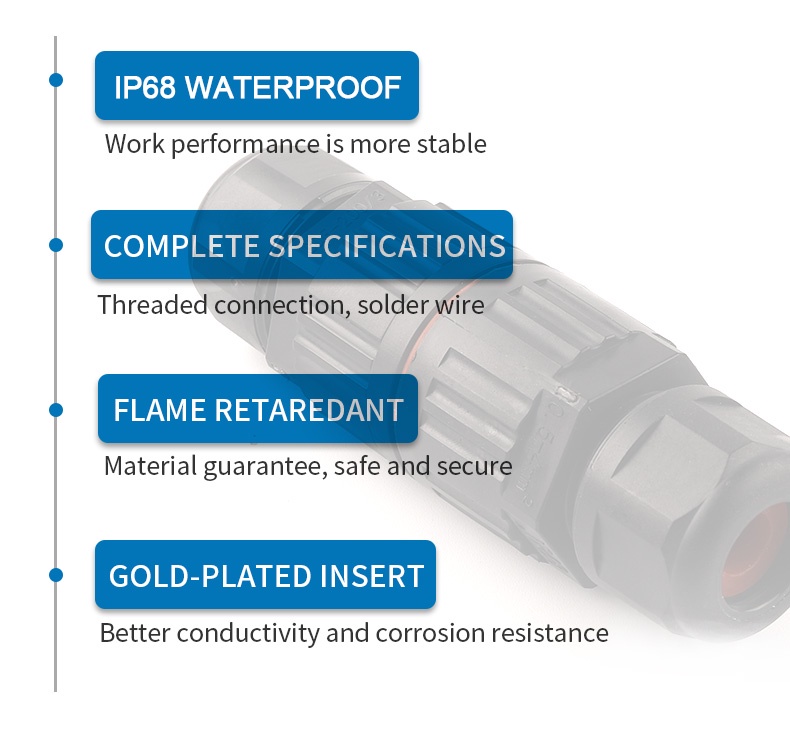 New IP68 I/T Shape Waterproof Connector 2/3/5 Pin Wire Connectors Quick ...