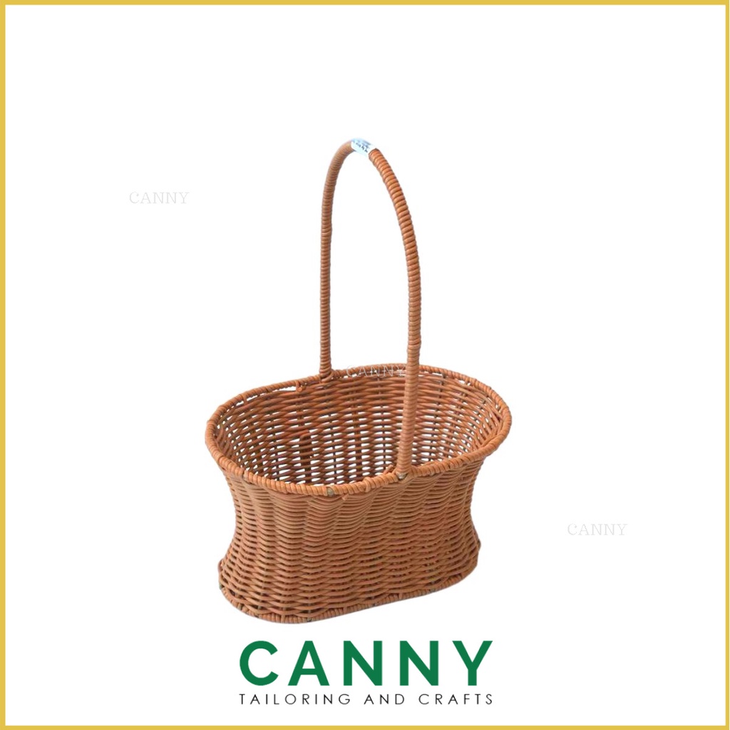 NATURAL RATTAN FLOWER BASKET WOODEN AESTHETIC PICNIC BASKET FLOWER DECO ...