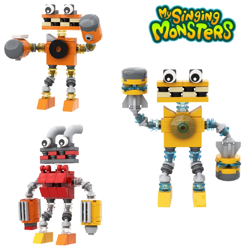 296pcs/Set My Singing Monsters Chorus Wubbox Robot Building Blocks Set ...