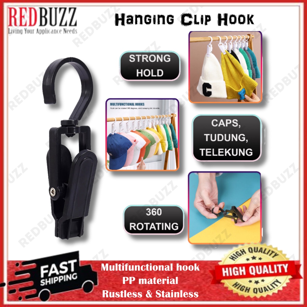 REDBUZZ Pegs Clips Hat Topi Tudung Telekung Kelip Cap Travel Super ...
