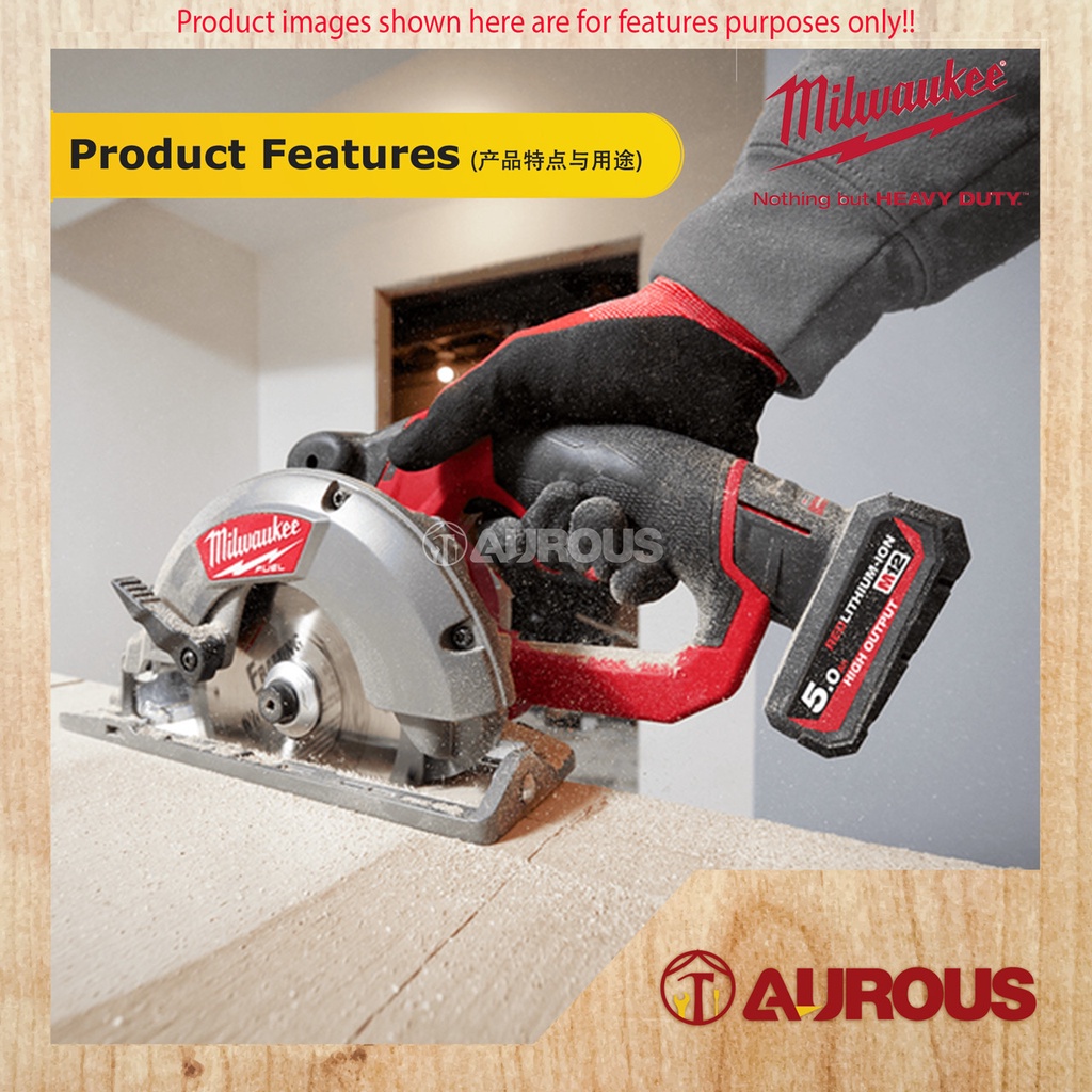 MILWAUKEE M12 HIGH OUTPUT 5.0Ah RED LITHIUM-ION BATTERY M12 HB5.0 ...