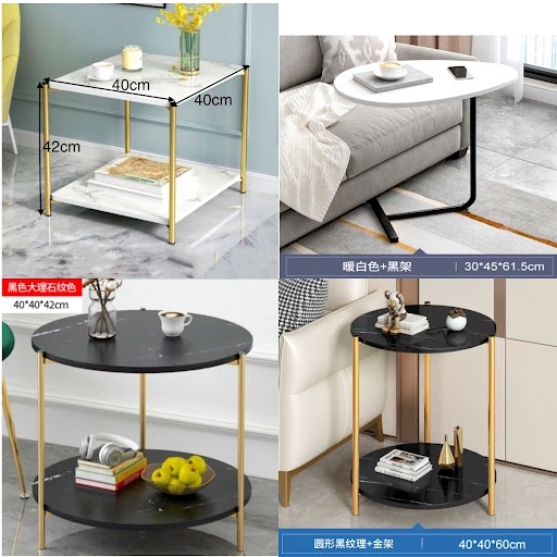 Sellerpick Round Table Shape Coffee Tea Simple Mini Living Room Small ...