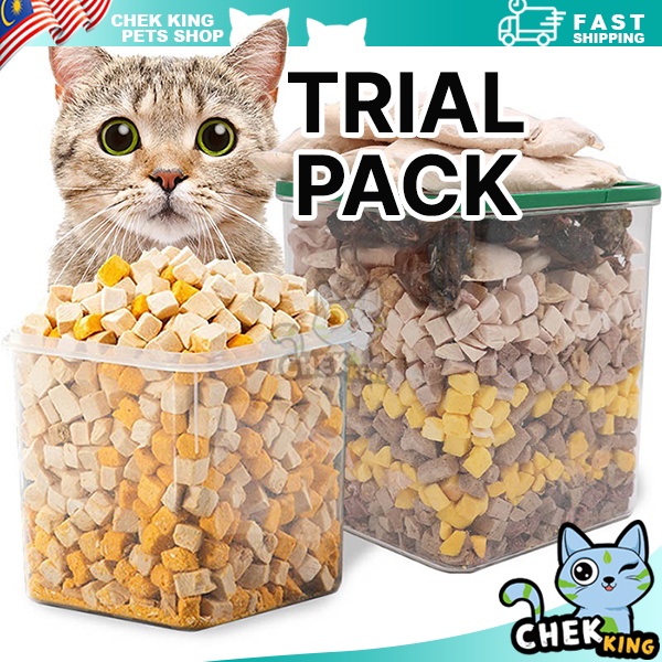 【TRIAL PACK】 100g Freeze Dried Cat Food Treats Pet Snacks Makanan ...