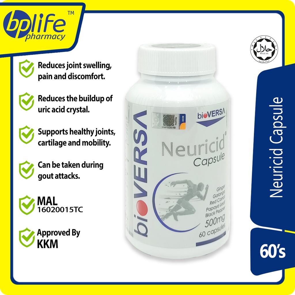 Bioversa Neuricid 500mg Capsule-60s | Shopee Malaysia