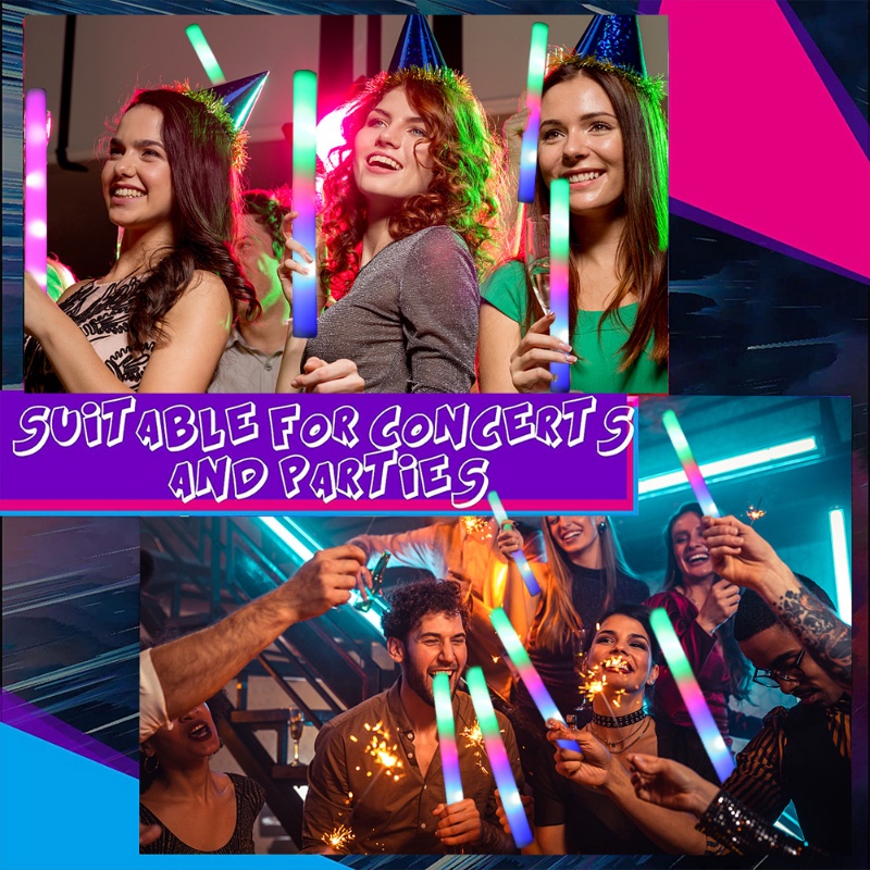[ Featured ] Colorful Glow Sponge Stick / LED Foam Lamp Tube / Concert ...