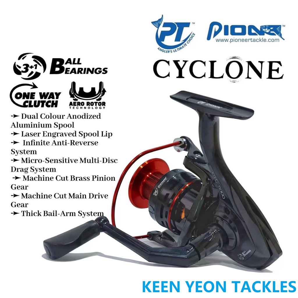 PIONEER CYCLONE FISHING REEL (SPINNING ) | Shopee Malaysia