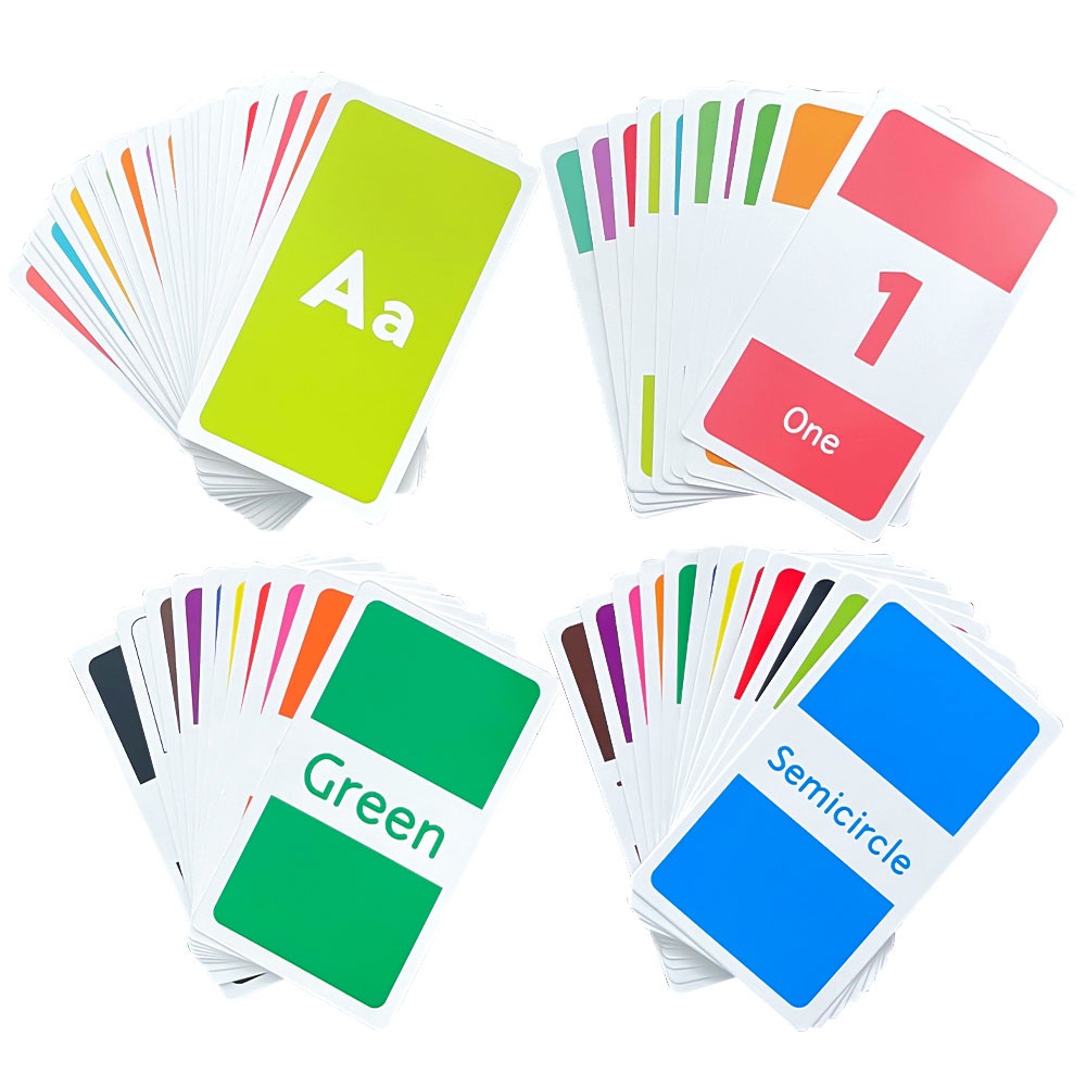 Children Abc Letter & Numbers & Shapes & Colors Flash Cards Alphabet ...