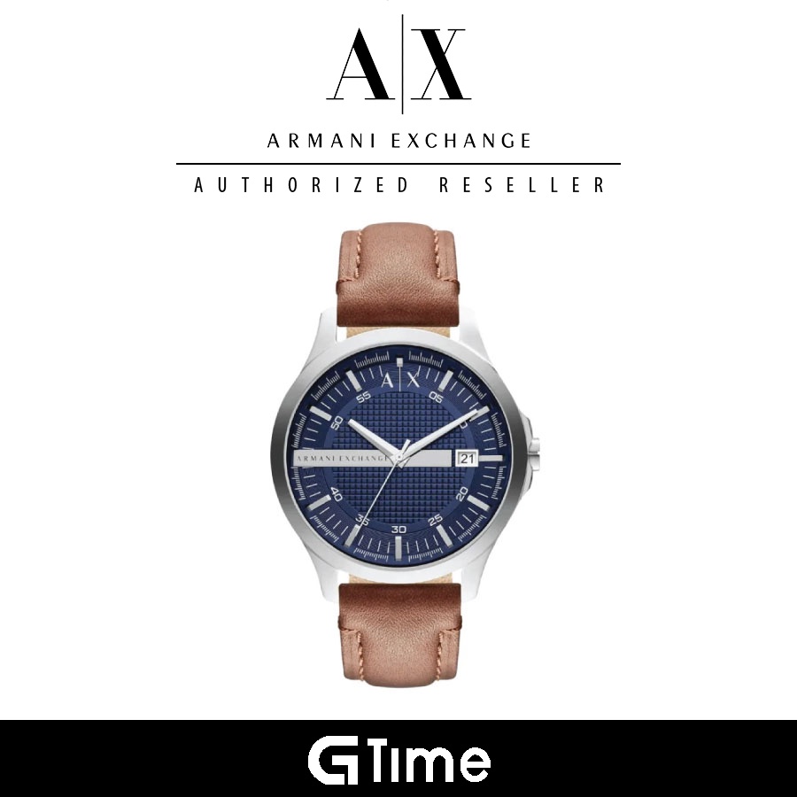 [Official Warranty] Armani Exchange AX2133 Men's Three-Hand Date Brown ...