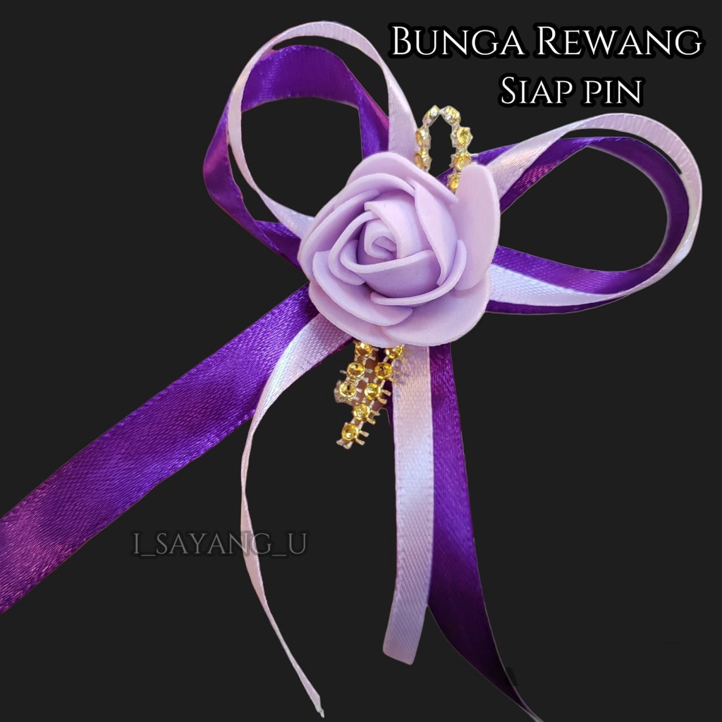 20pcs@50pcs BUNGA REWANG / BUNGA KENDARAT SIAP PIN / Rozet Majlis ...