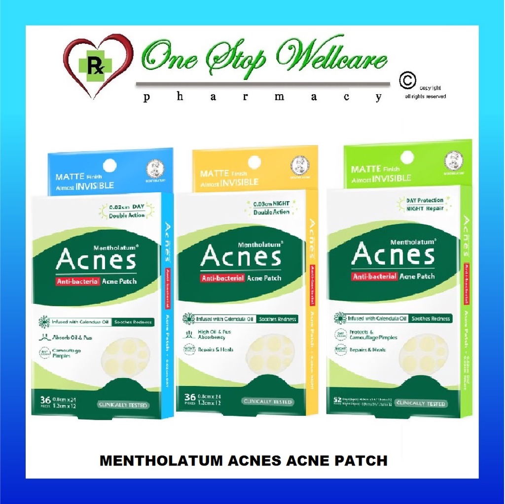 MENTHOLATUM ACNES ACNE PATCH (DAY 36'S/NIGHT 36'S/DAY & NIGHT 52'S ...