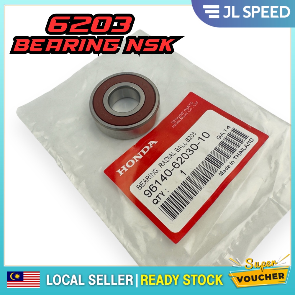 ORIGINAL HONDA NSK BEARING JAPAN (6203) HUB SPROCKET CLUTCH HUB BEARING ...