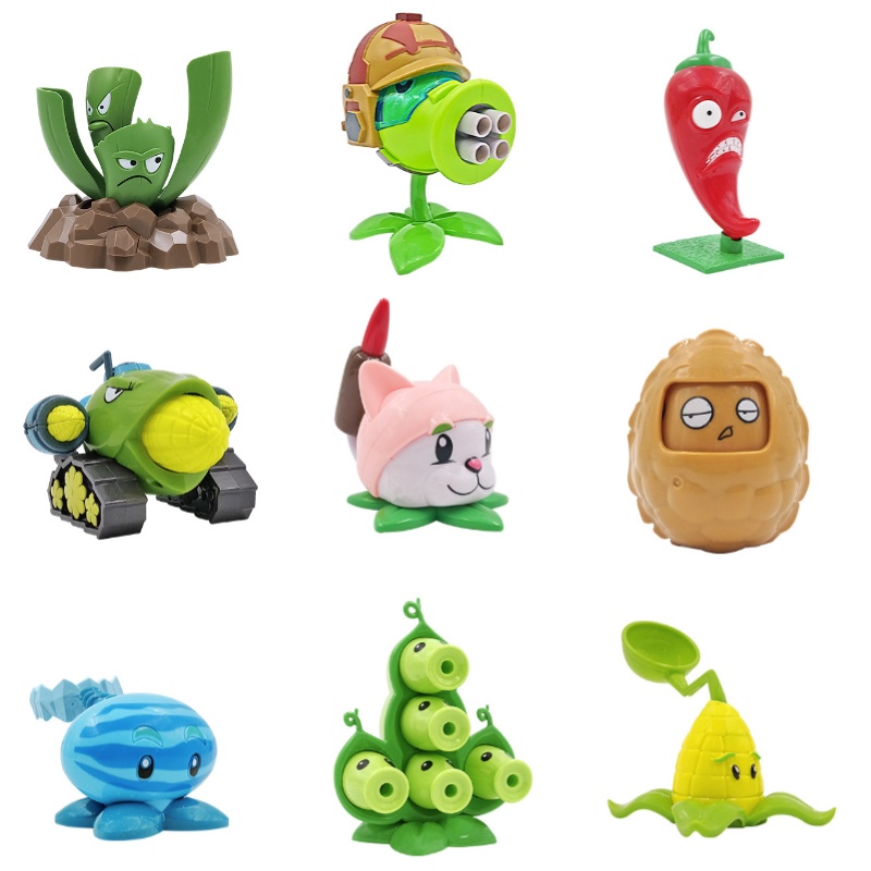 Plant Vs. Zombies Battle Toy Set With Pea Shooter And Corn Launcher ...