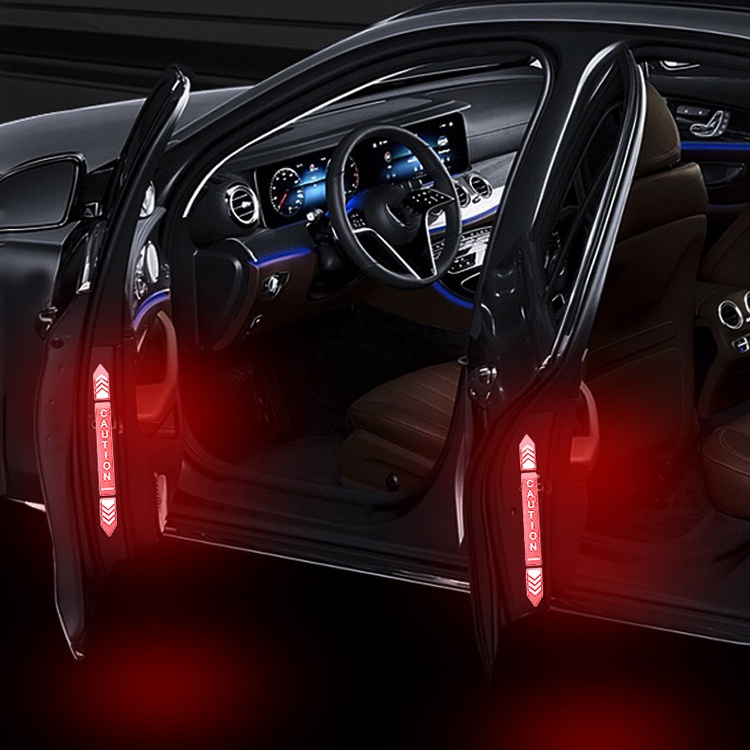 2Pcs Auto Universal Reflective Warning Strip Bumper Reflector Tape Car ...