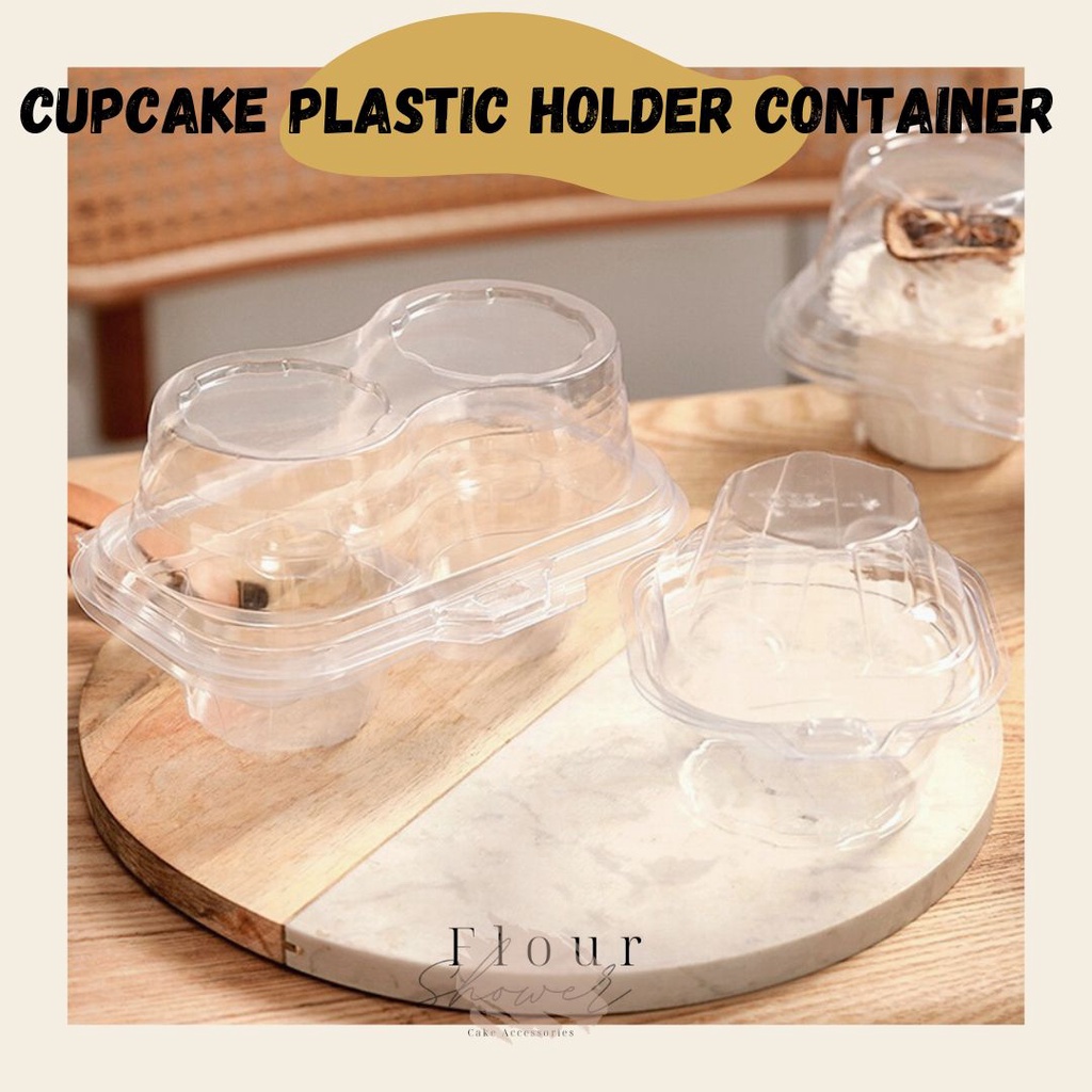 10pcs/Set Plastic Cupcake Box Muffin Plastic Holder Container ...