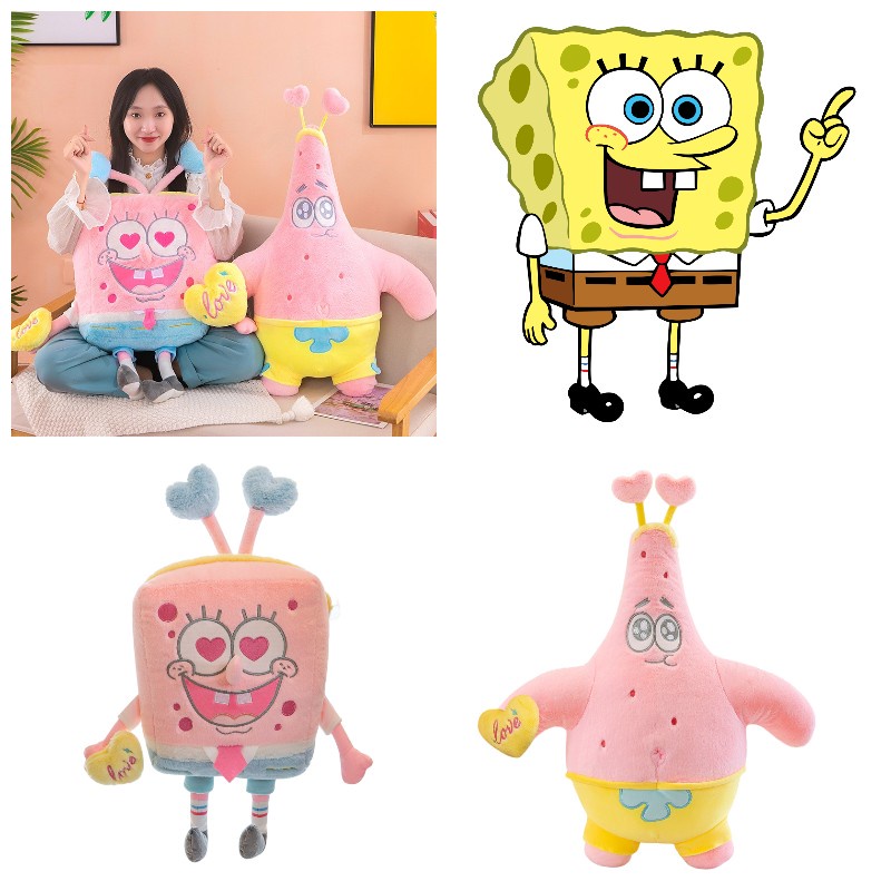 Spongebob And Patrick Plush Dolls For Kids Soft And Cuddly Sleeping ...