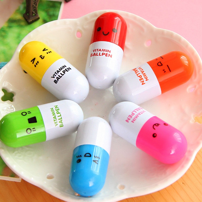 Mini Ball Pen Vitamin Portable Cute Capsule Pill Ballpoint Pens ...