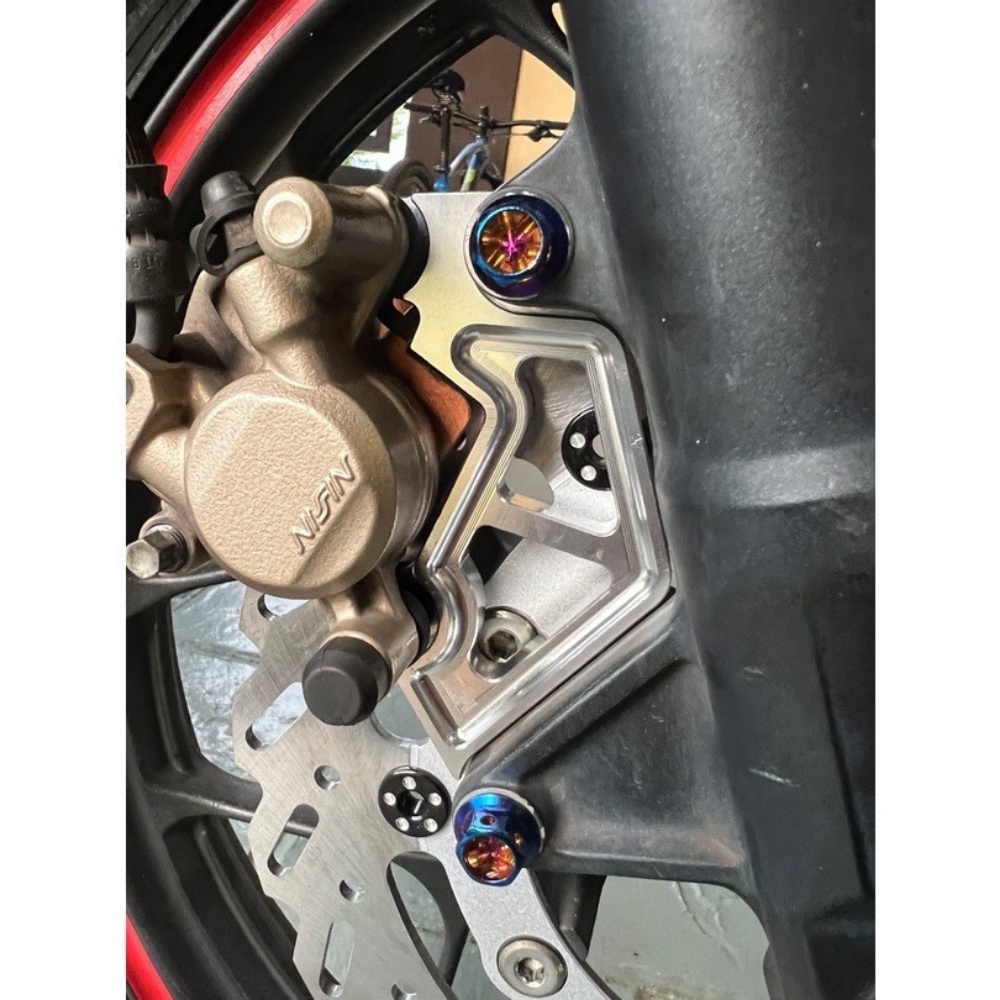 YAMAHA Caliper Bracket Screw Skru Keliper Brek Depan M10*25 Gold ...