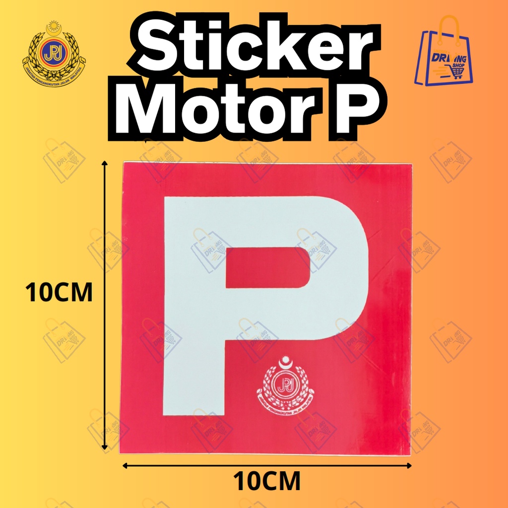 Motorcycles P Sticker L JPJ Size L Stiker P Kereta Motosikal Pelekat ...