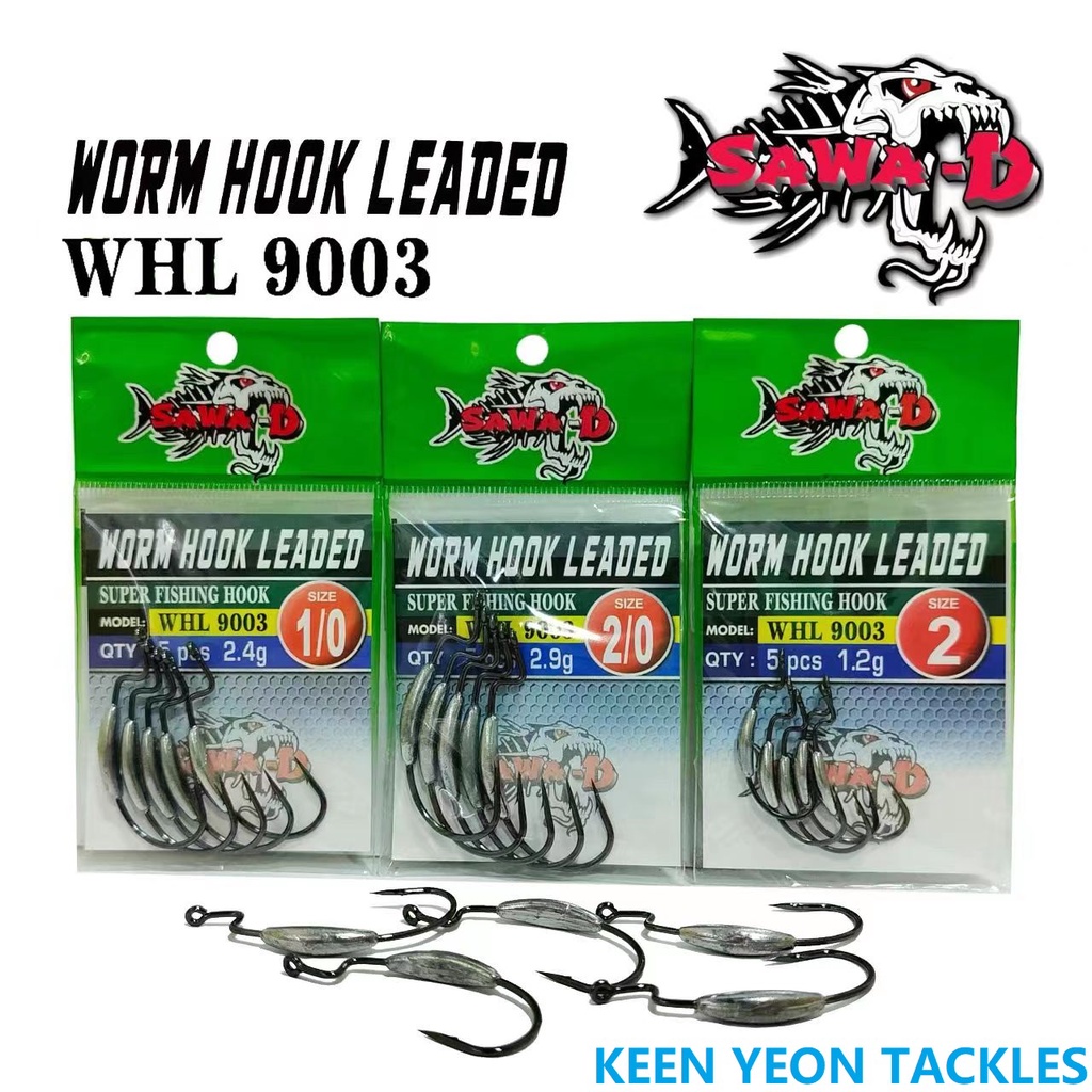 SAWA-D WORM HOOK LEADER SUPER HOOK (WHL9003) | Shopee Malaysia