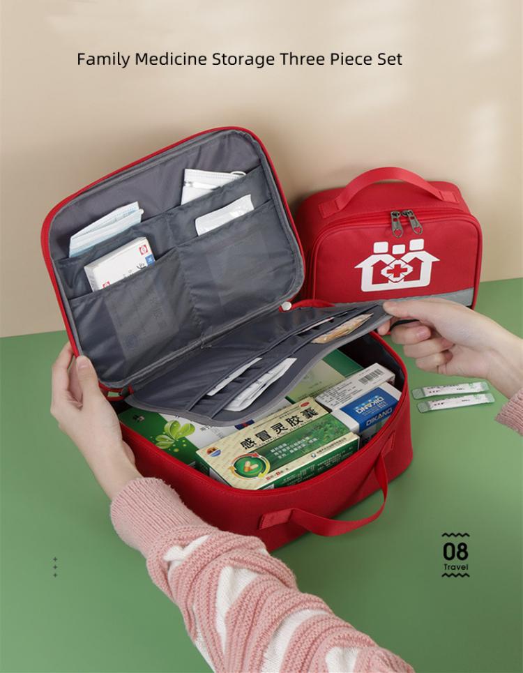 Large Capacity Storage Bag Home Family First Aid Kit Thickened Medicine ...