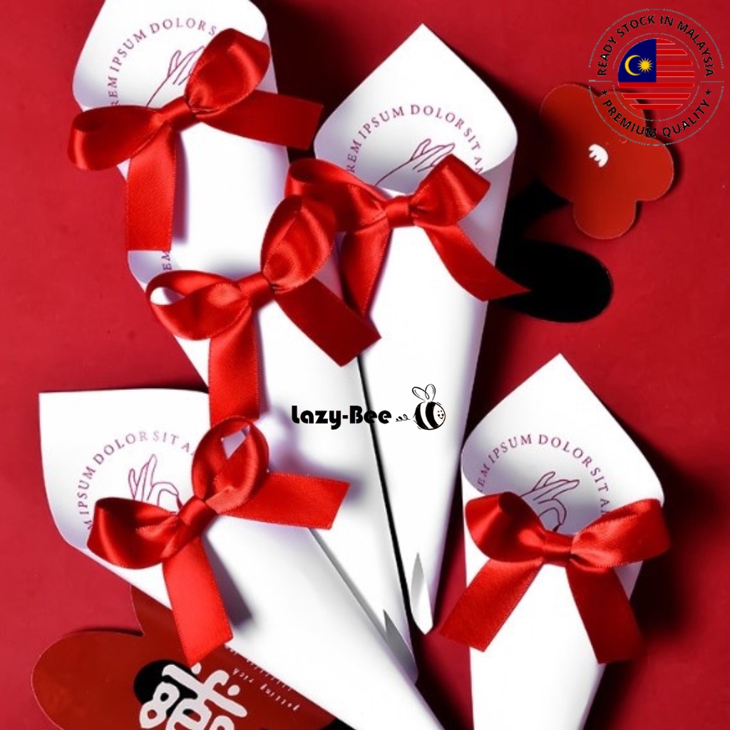 RED Merah 5 Meter 2.5cm 3.8cm 5cm Premium Quality Double Face Satin ...
