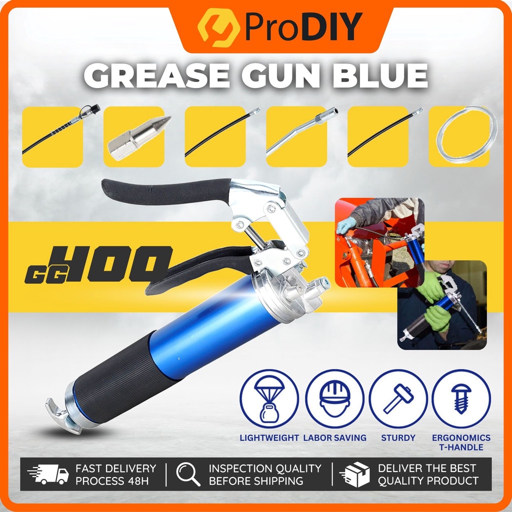 Grease Gun Pistol Grip CG-400 Blue Air Compressor Catridge Pump ...