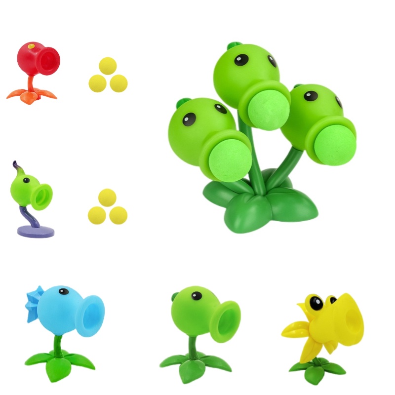 Vs. Fun Plant Zombie Toy Olive Machine Gun With Soft Gelatin Pea Clip ...