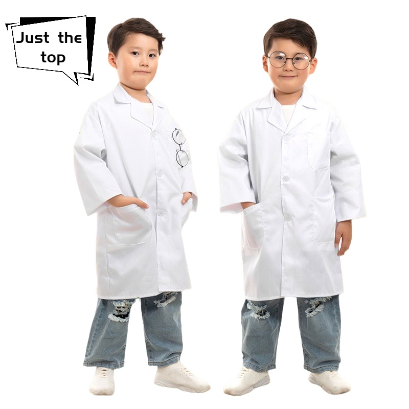 Kids Doctor Coat White Lab Coat For Roleplay Science Experiments ...