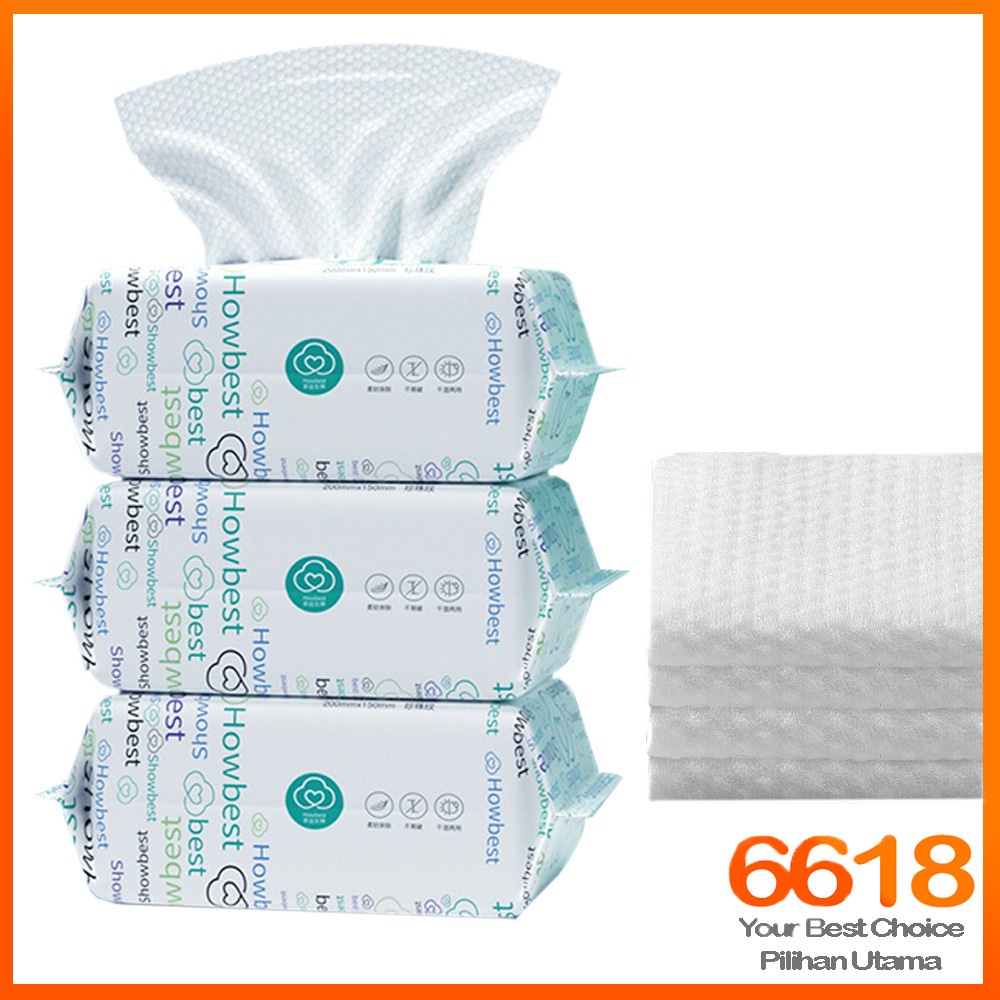 Tuala Kapas Muka Pakai Buang Disposable Pure Cotton Fiber Face Towel ...