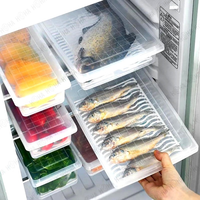 Freezer Food Storage Box Kitchen Rectangle Refrigerator Fridge ...