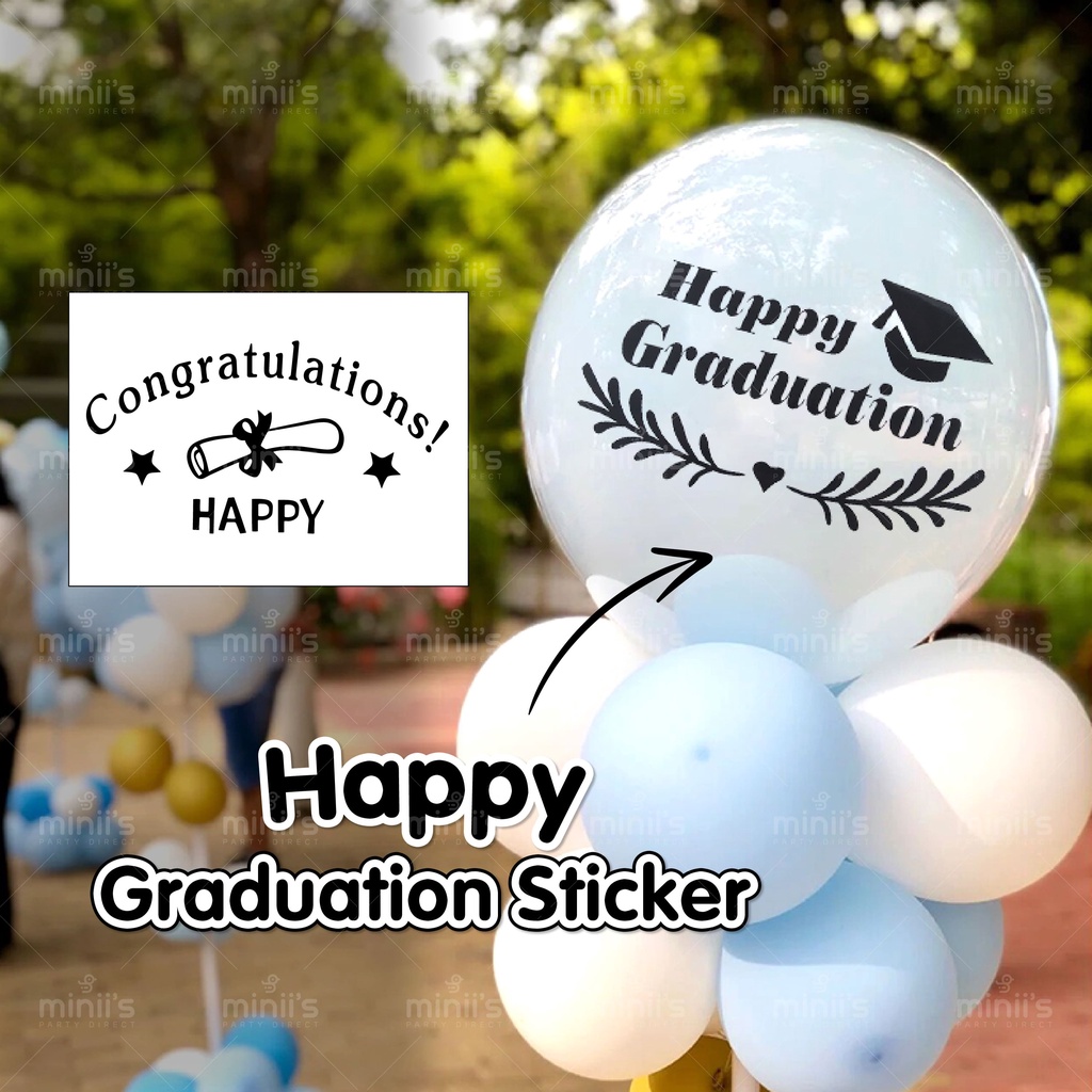 MINIIS PARTY Bobo Sticker Bobo Balloon Graduation Sticker Belon Bobo ...