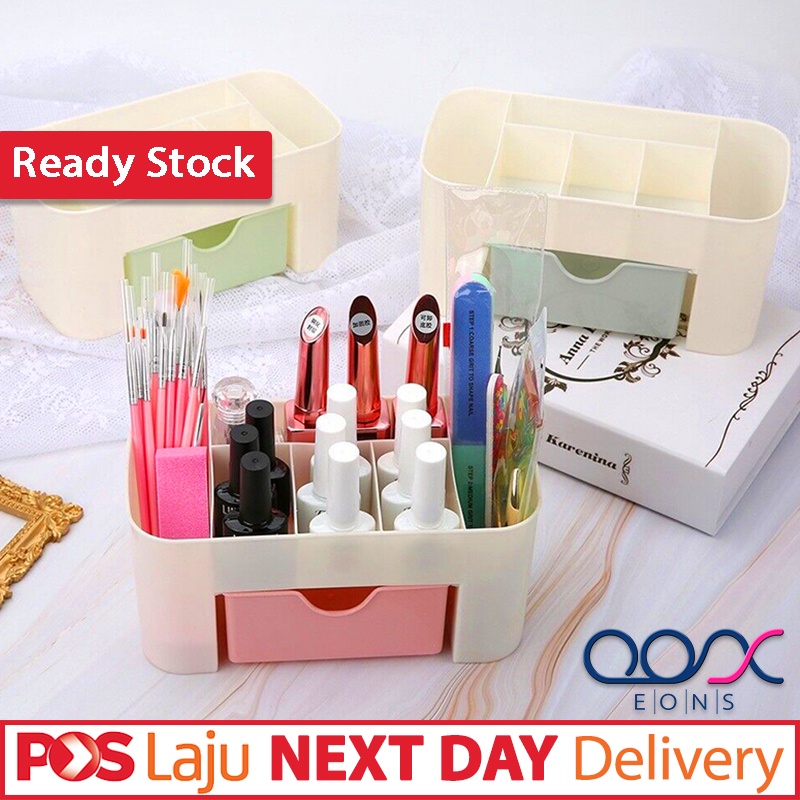 QUICK ACCESS 💖 Multi Grid Cosmetic Drawer Storage Rack Makeup Brushes ...