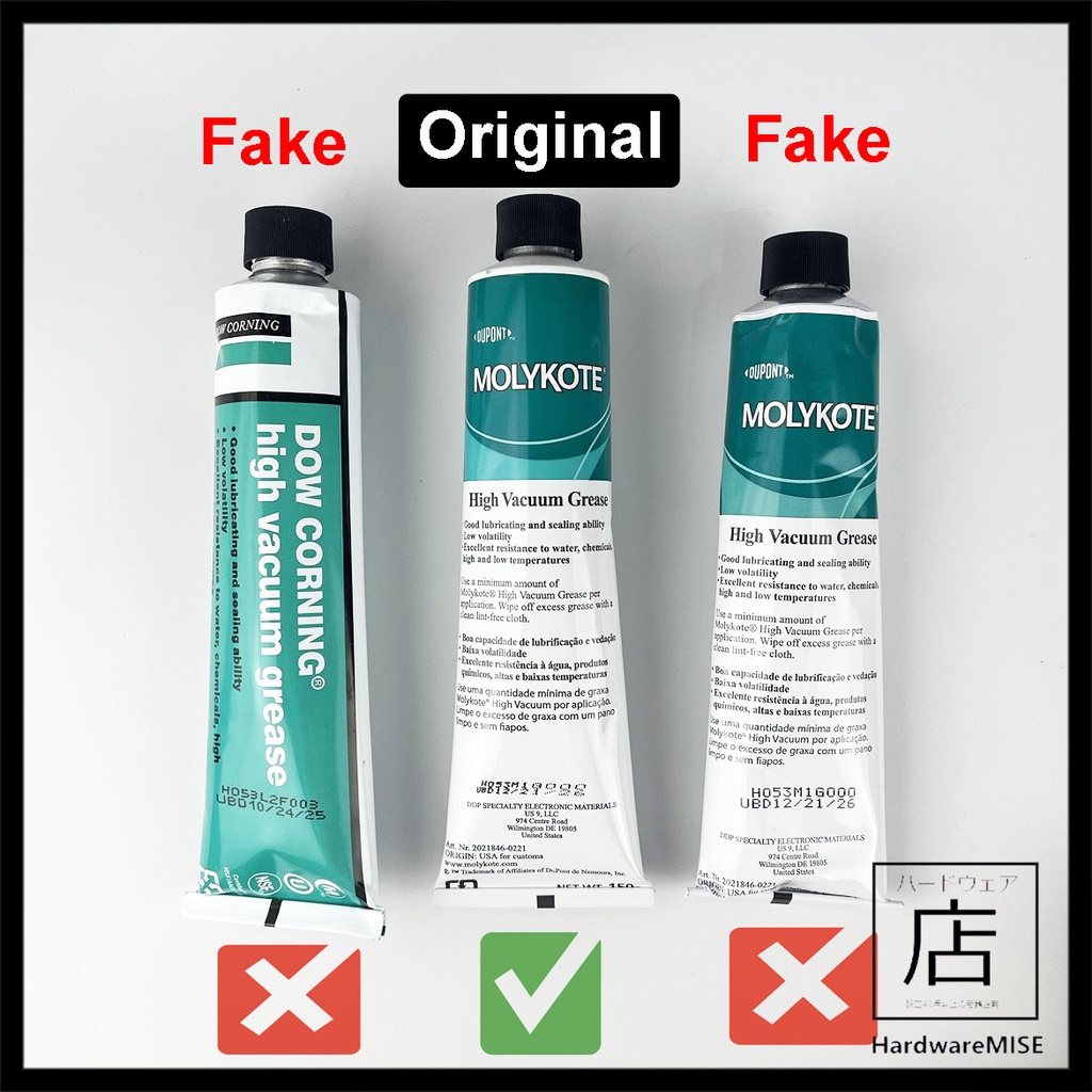 Dow Corning High Vacuum Grease Molykote HVG By Dupont 150g tube ...