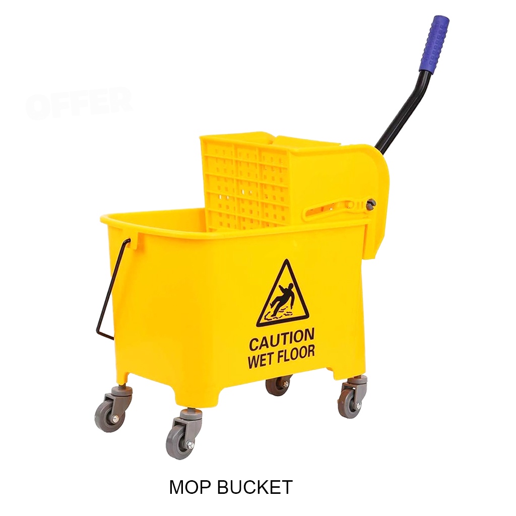 8068 Mop Cart Mop Cart Wringer Mop Pail Bucket With Castor 20L ...