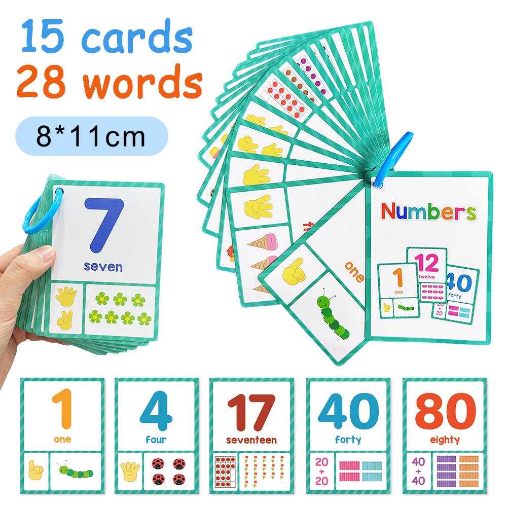 Numbers 1 To 30 Flash Cards for Kids Kindergarten Math Addition ...